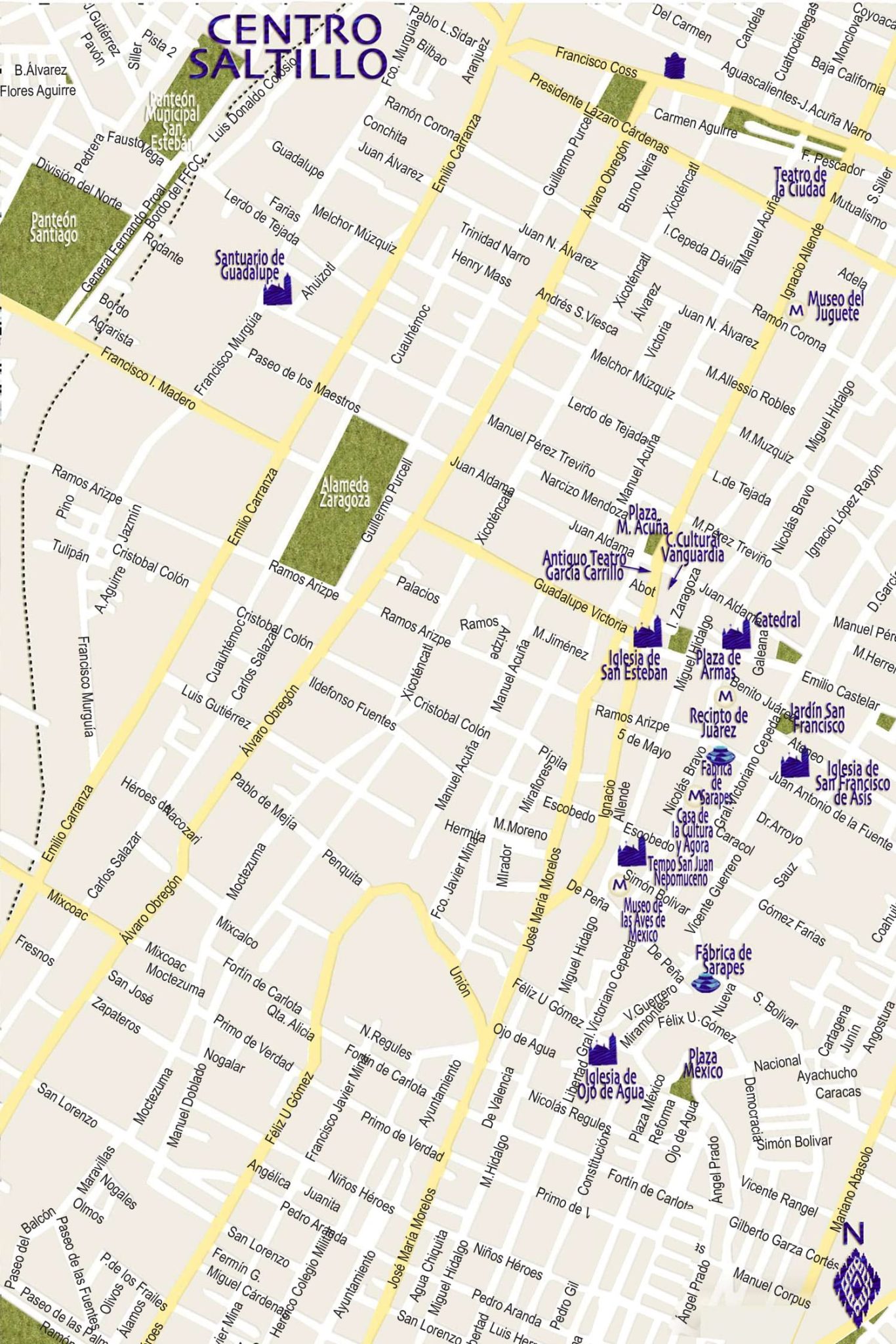 Mapas de Saltillo - Destinos México