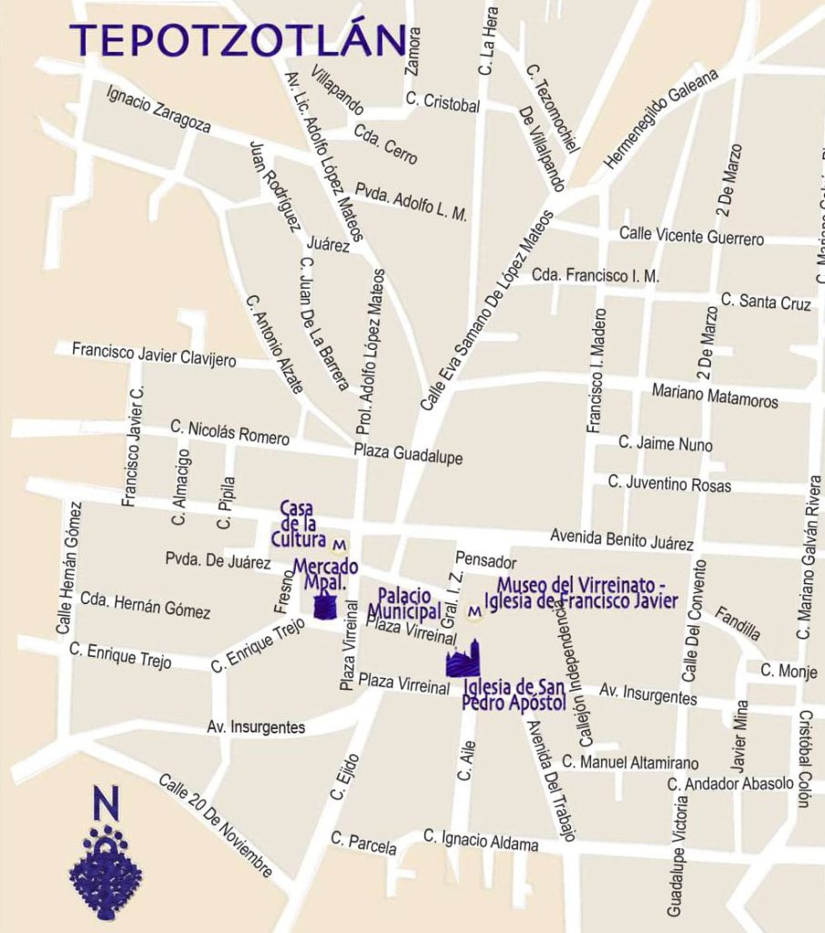 Mapa de Tepotzotlán - Destinos México