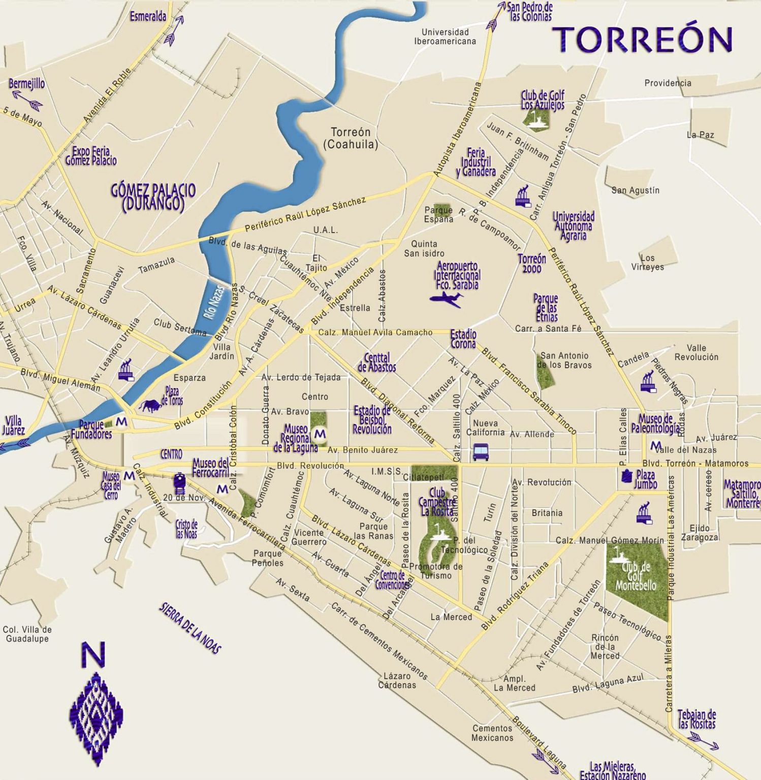 Mapas de Torreón - Destinos México