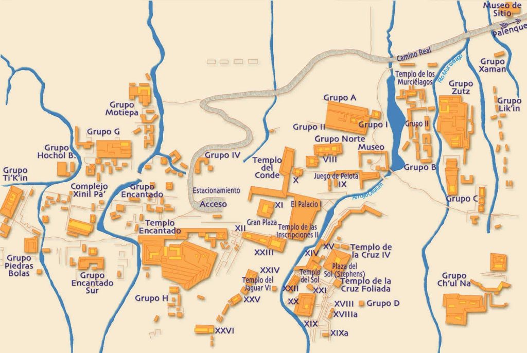 Mapas de Palenque - Destinos México